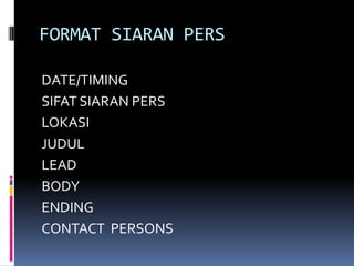 Tips Menulis Siaran Pers | PDF