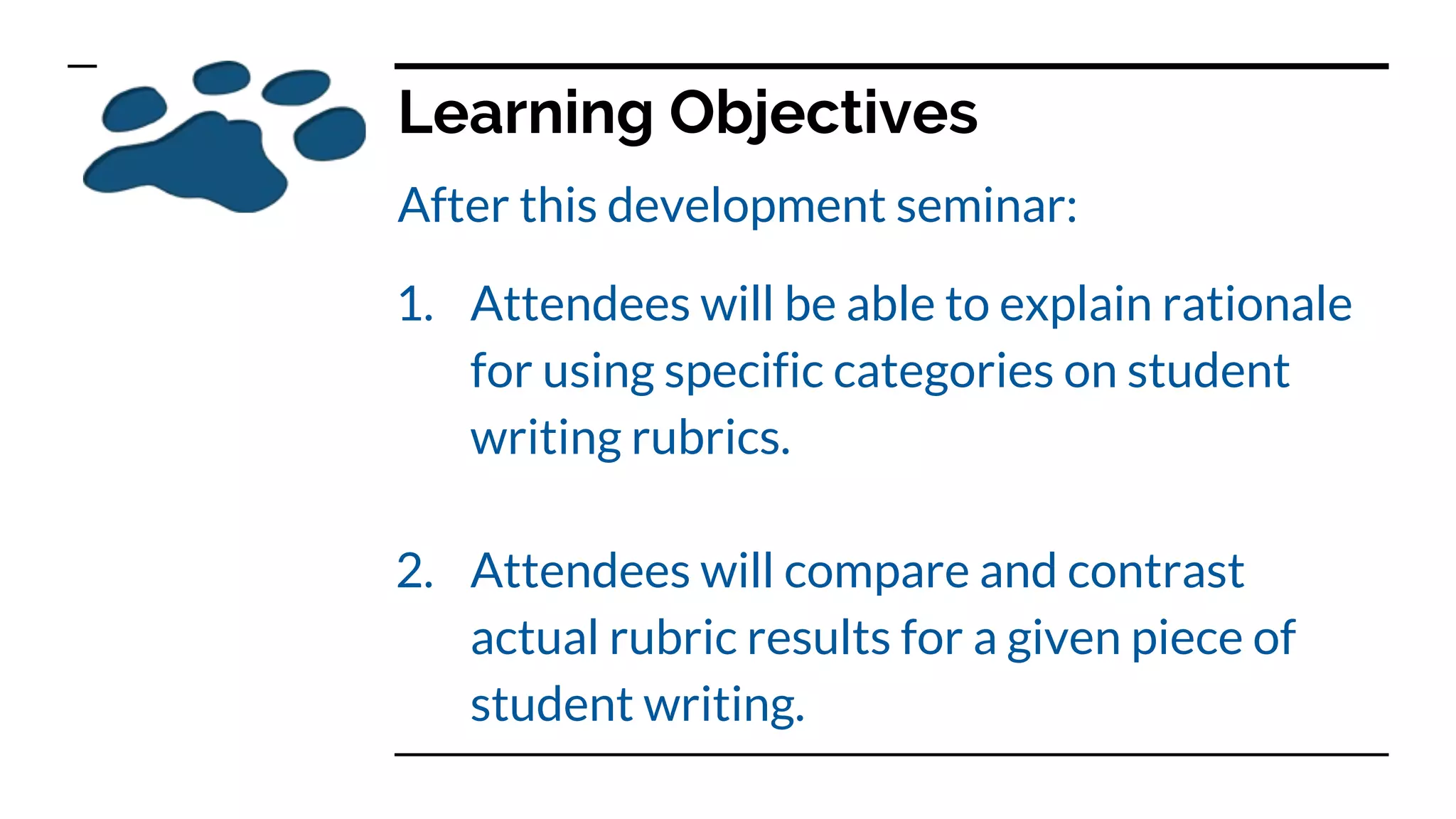 Rubrics and scoring guides for high school student writing | PPT