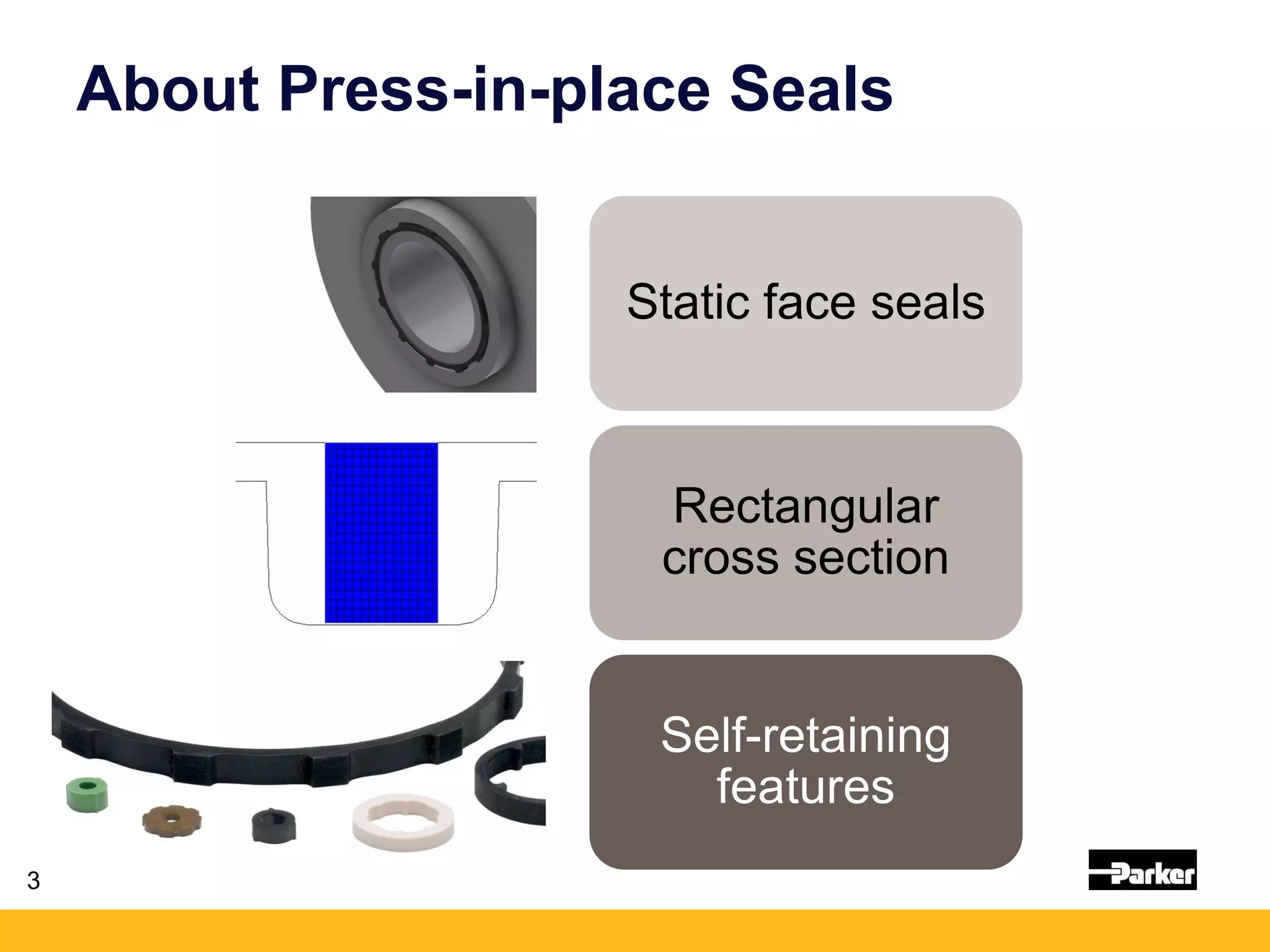 Press-in-Place Seals | Tech Seal Division Parker Hannifin | PDF