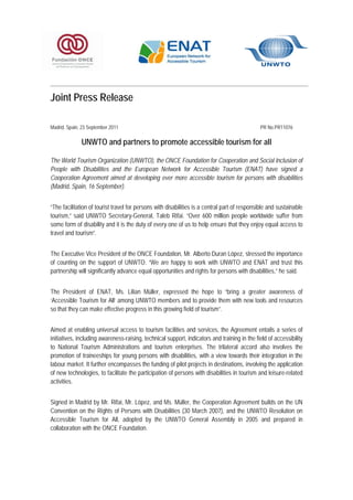 Inclusive Tourism unwto-once-enat | PDF
