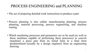 Process planning with an example | PPTX