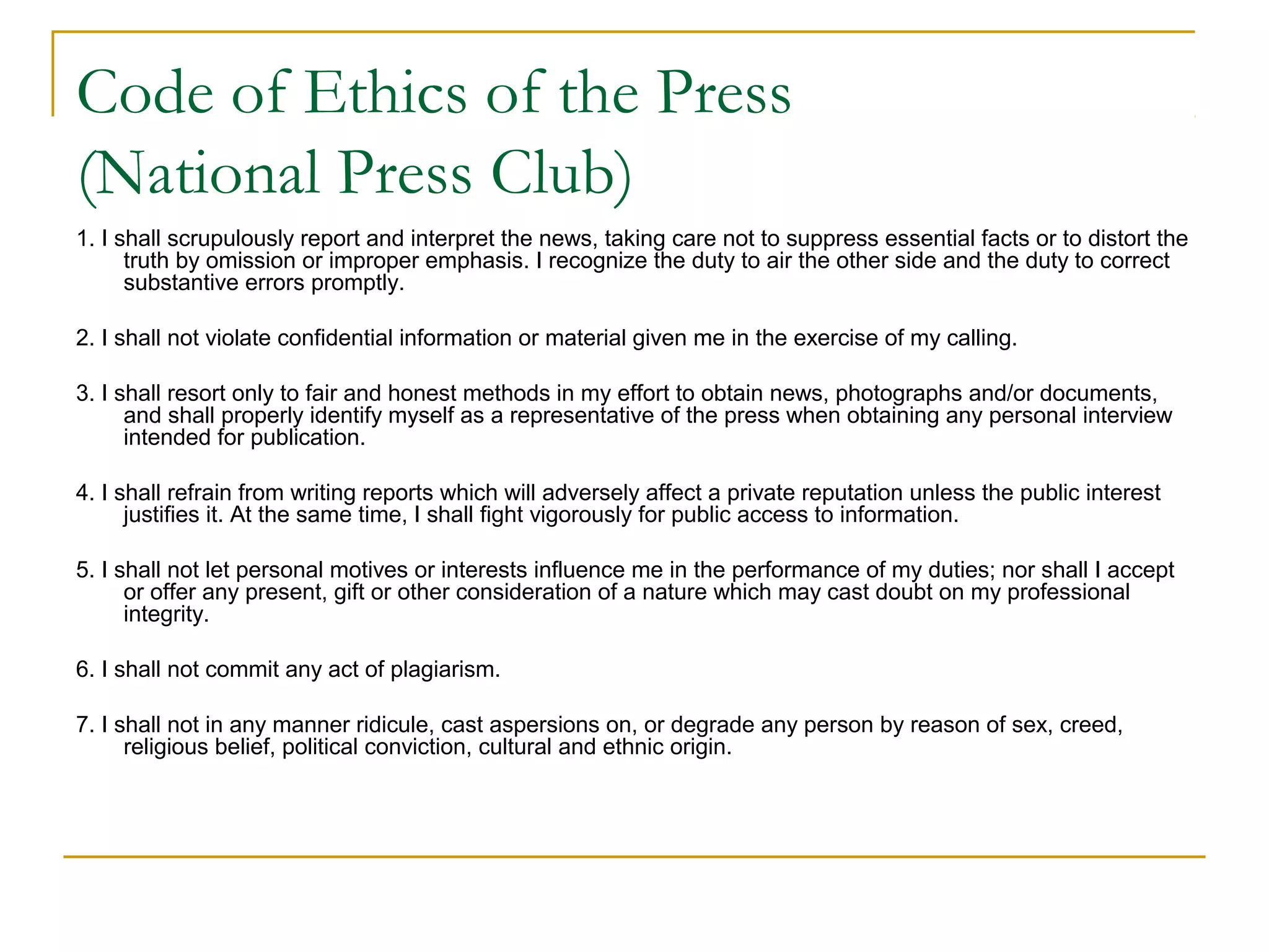 Press and its limitations | PPT