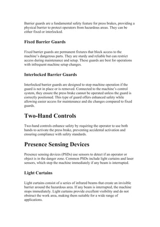 Press Brake Safety: Best Practices and Compliance | DOCX