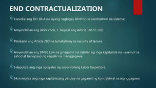 Labor Contractualization Presscon visual presentation | PPTX