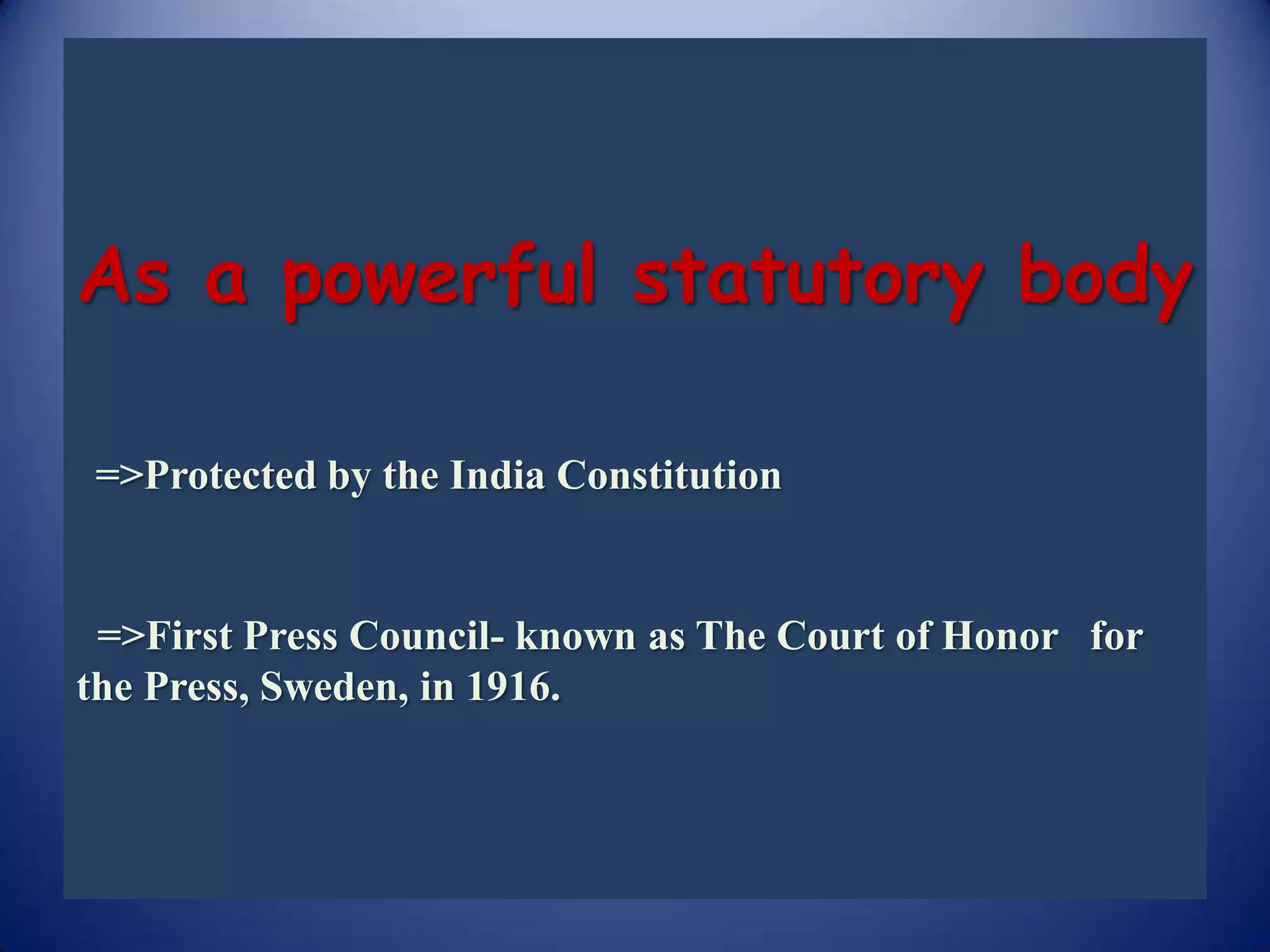 Press council of india | PPTX