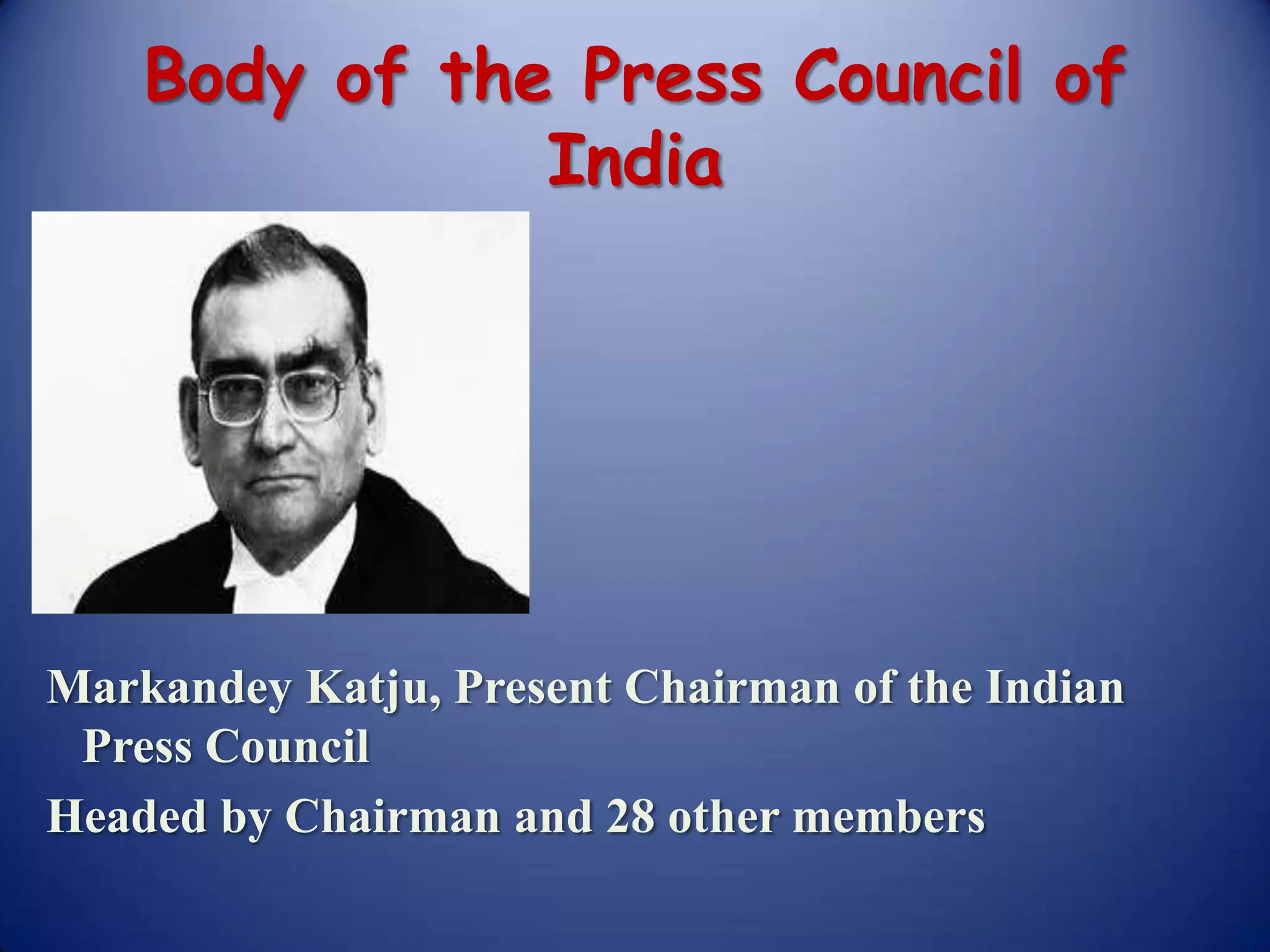 Press council of india | PPTX