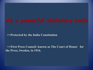 Press council of india | PPTX