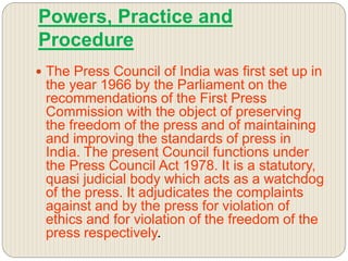 Press council of India | PPTX