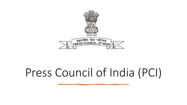 Press Council of India (PCI) Zahir bukhari.pptx Press Council of India (PCI) Zahir bukhari.pptx