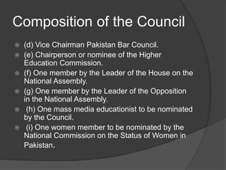 Press Council of Pakistan Ordinance 2002 and its Code of Ethics | PPT