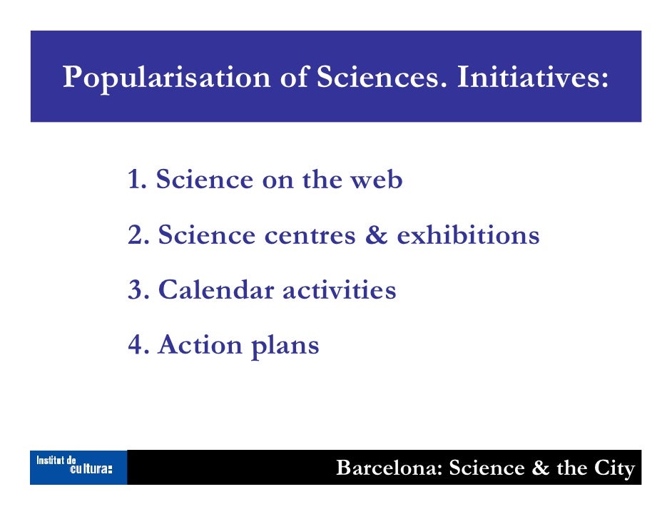 OCC-UPF: Popularisation of sciences - A crucial political issue