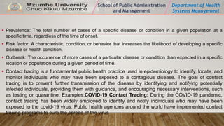 EPIDEMIOLOGY AND PUBLIC HEALTH IN HEALTH SYSTEM MANAGEMENT | PPTX