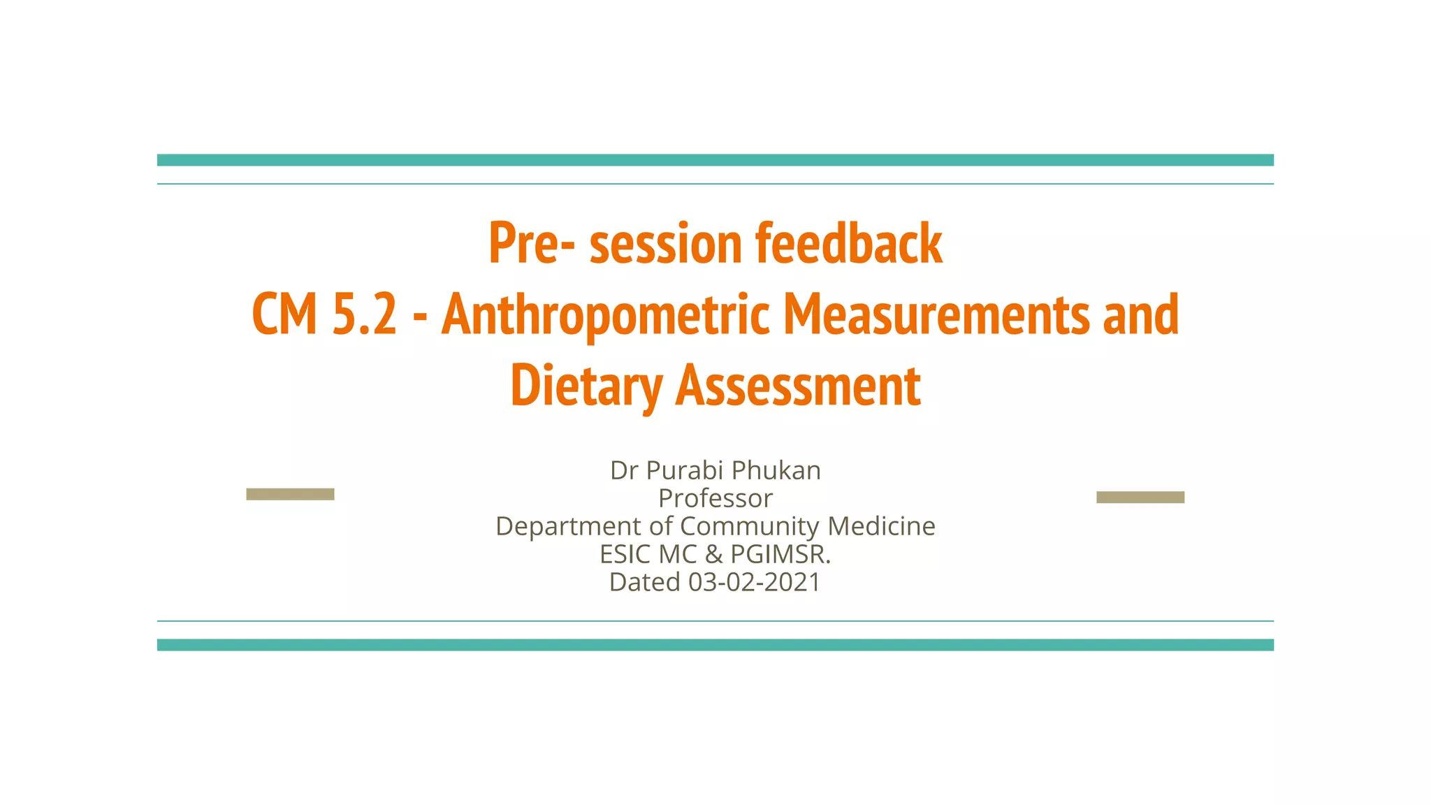 Pre-session feedback from 2nd Year Professional course MBBS Students. | PPT