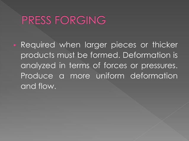 PRESS FORGING | PPTX