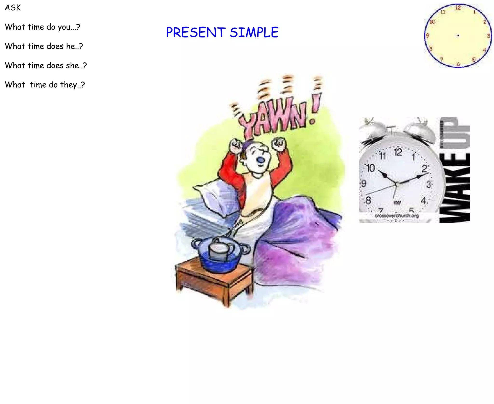 Present simple - habit / times | PPT