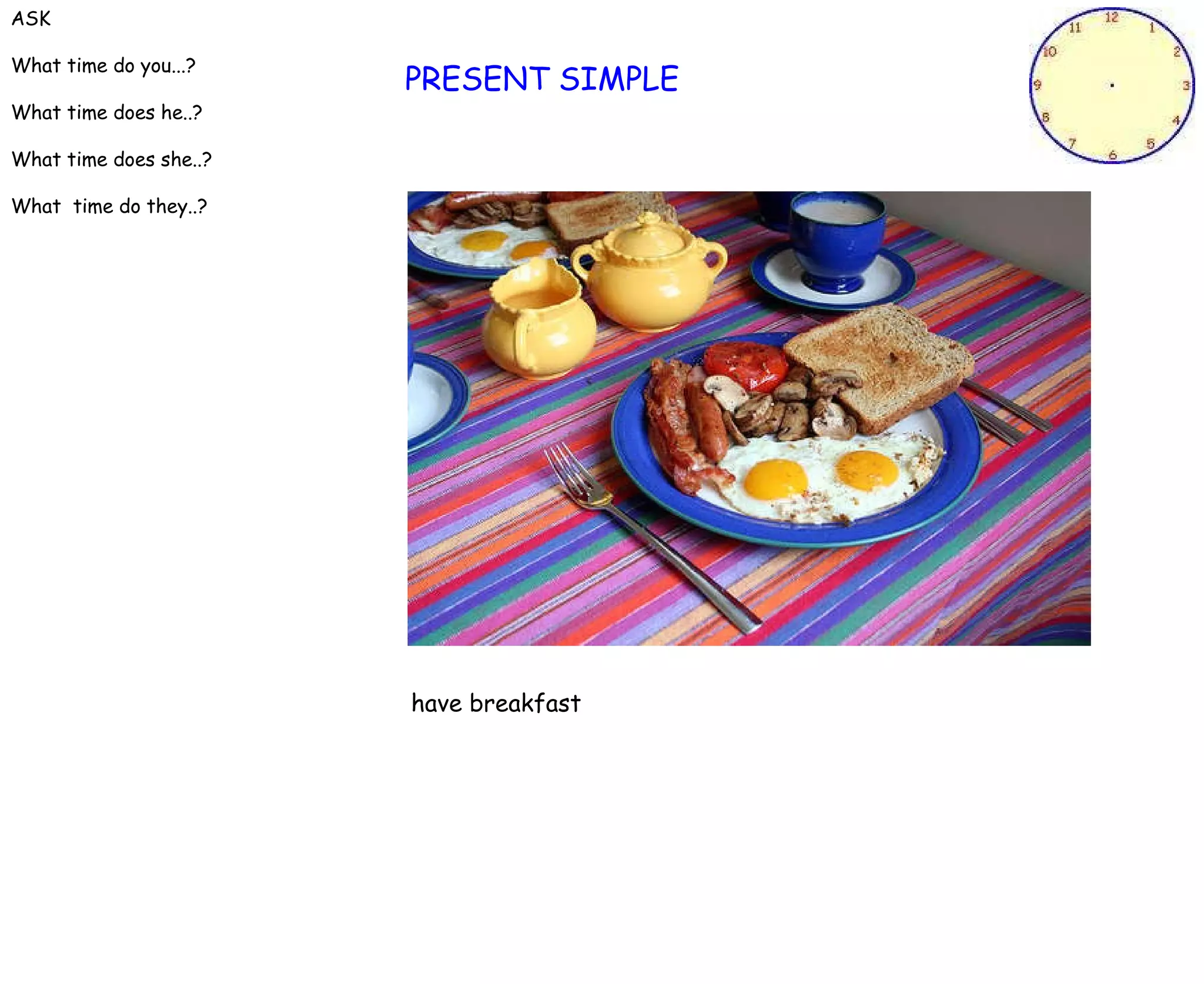 Present simple - habit / times | PPT