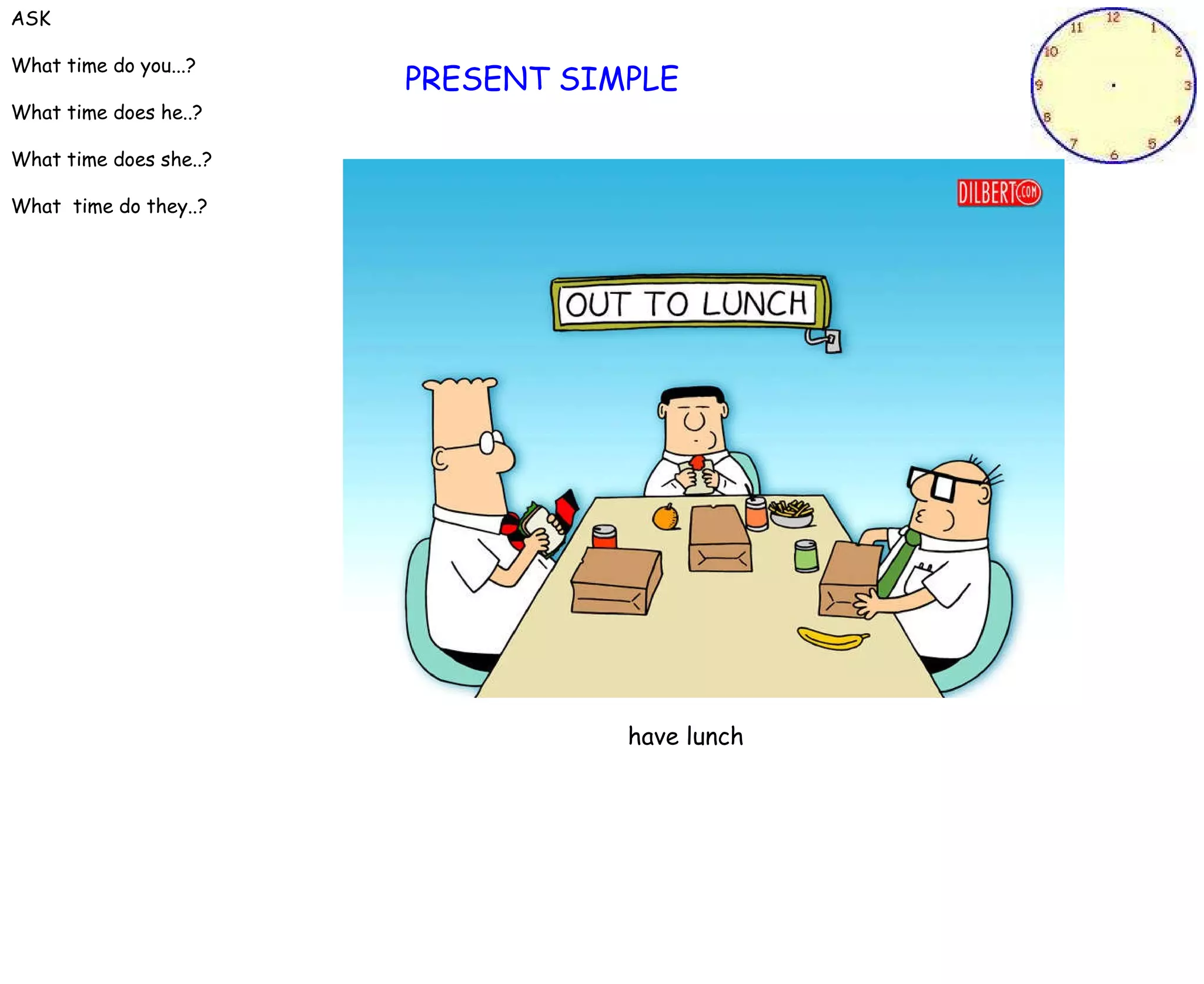 Present simple - habit / times | PPT