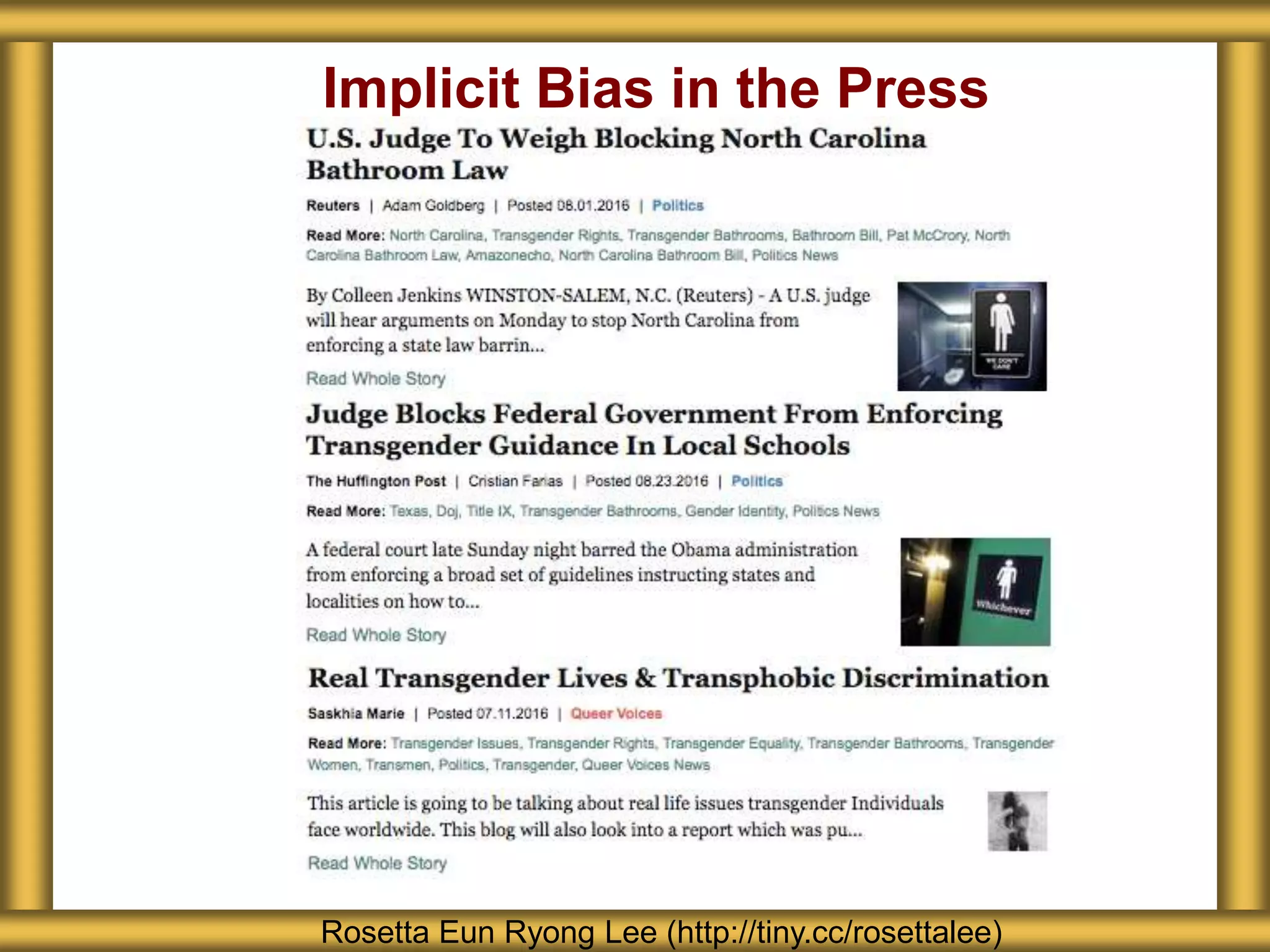 Implicit and Unconscious Bias in the Press | PPTX