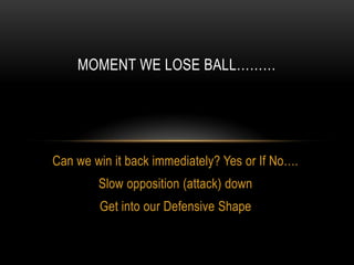 Pressing as a team in a 4231 | PPT