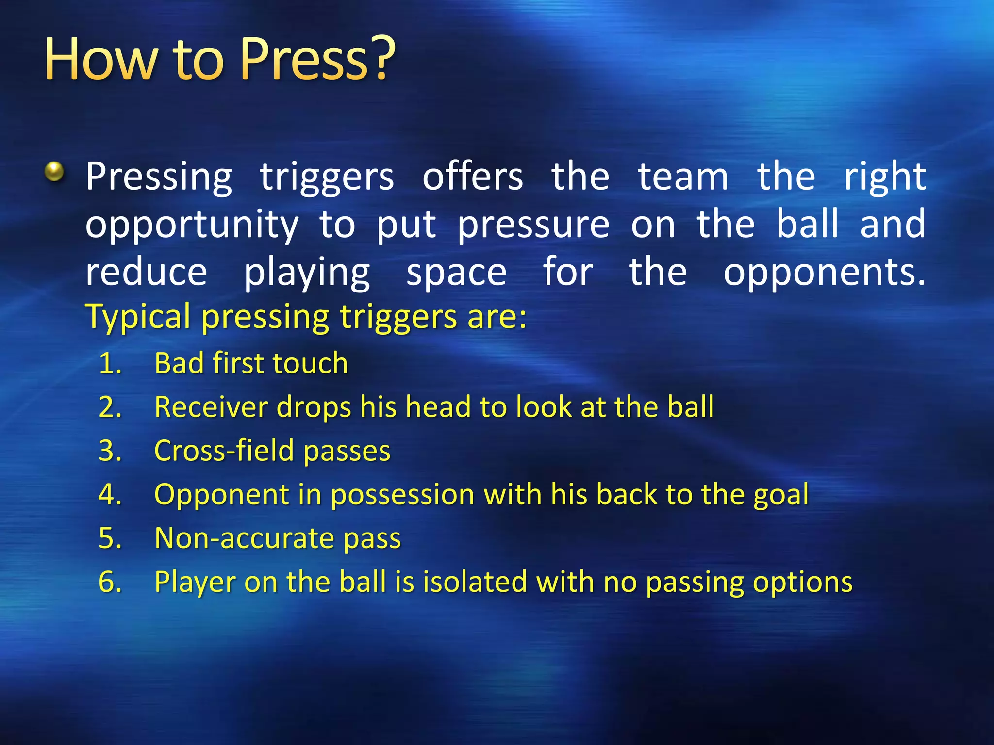 Pressing in soccer | PDF