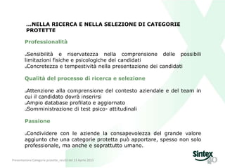 Categorie protette - Sintex | PPTX