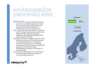 CDON Group Pressmapp 2010 svensk version | PDF | Business | Business and Finance