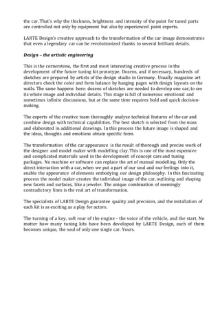 LARTE Design Press kit with infiniti Tuning kits_eng | DOCX