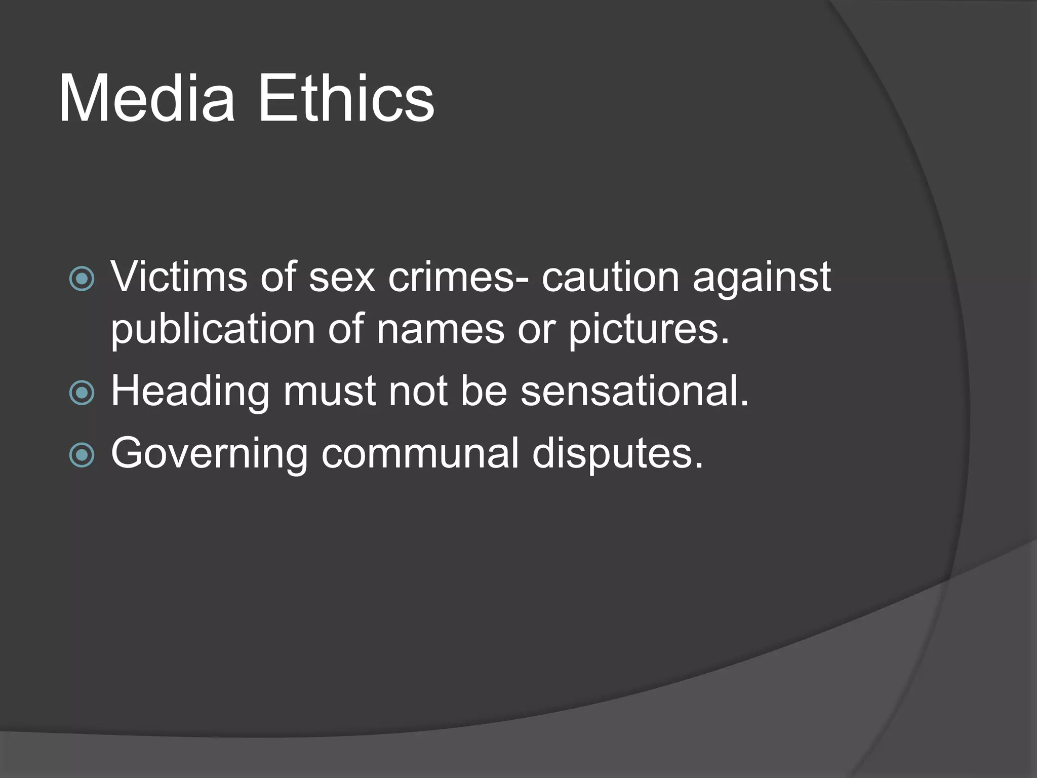 MEDIA LAWS AND ETHICS | PPTX