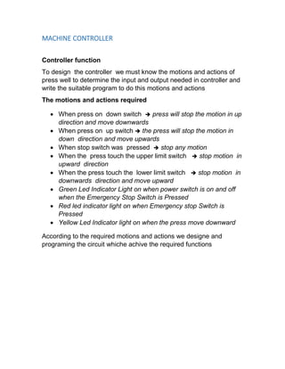 Press machine controller | PDF