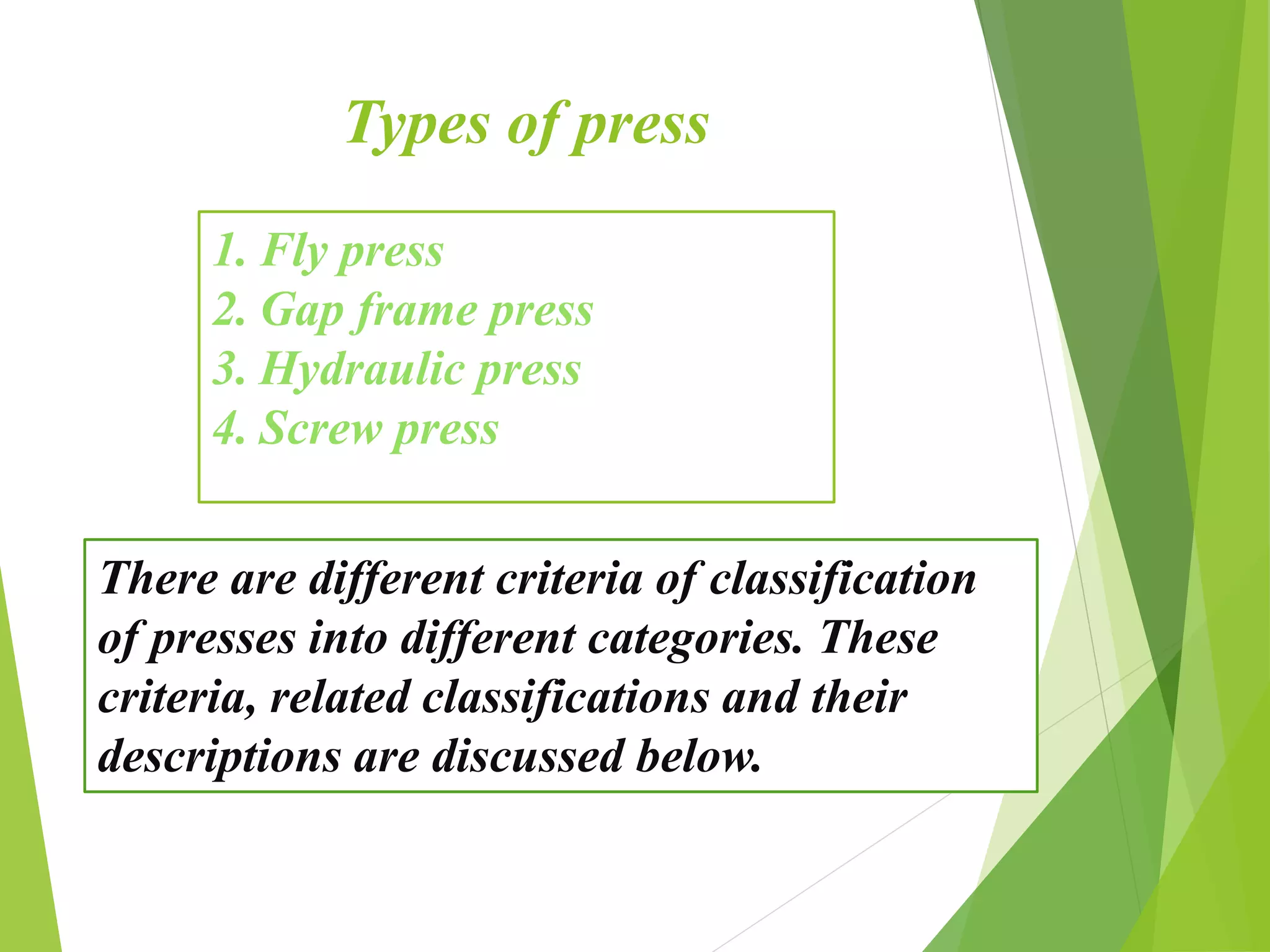 Press machines ppt | PPTX