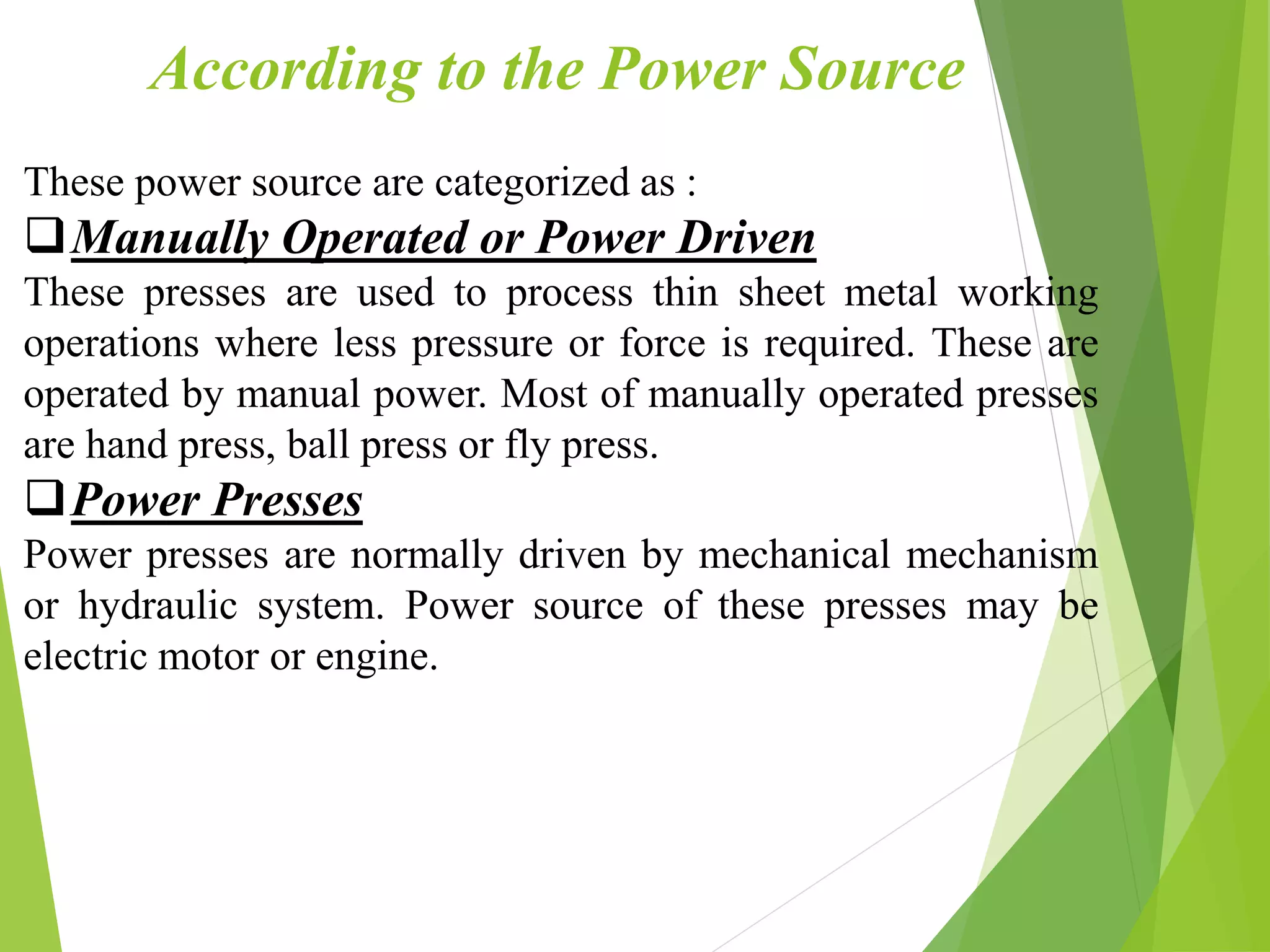 Press machines ppt | PPTX