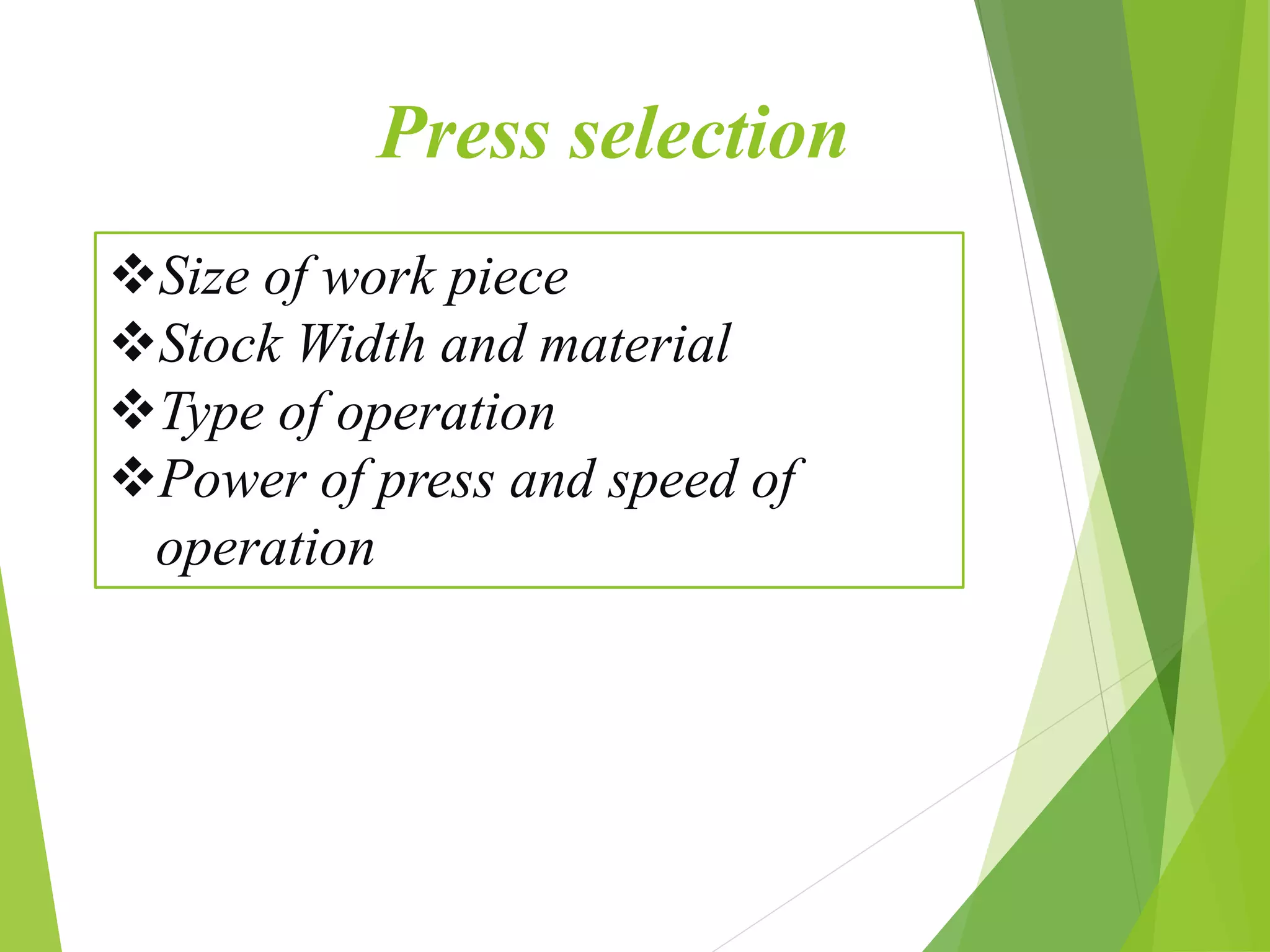 Press machines ppt | PPTX
