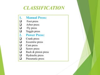 Press machines ppt | PPTX