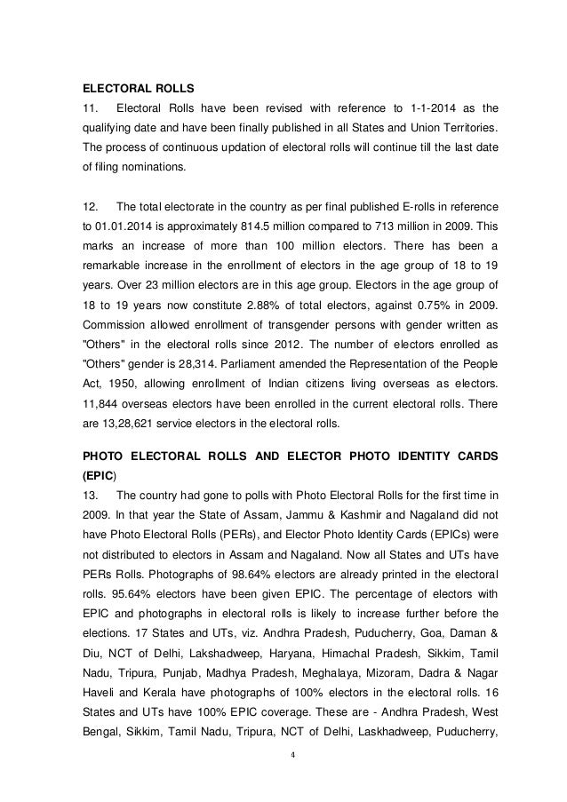 Press Note for General Election 2014 for Loksabha & Assembly Election…
