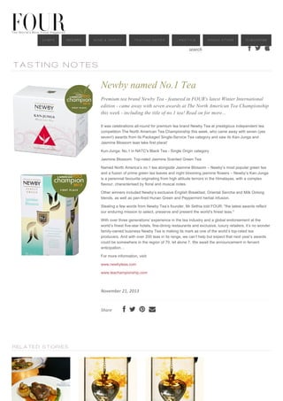 Newby Teas of London - Press Coverage | PDF