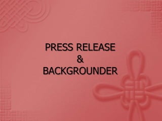 Press release | PPTX