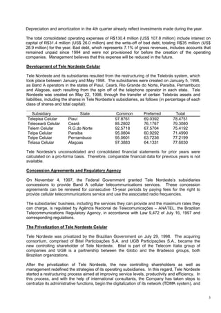 Press Release 4 Q98 Tele Nordeste Celular En | PDF | Currencies | Economy