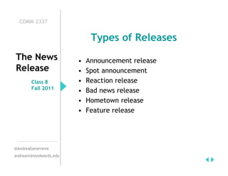 The Press Release | PPT