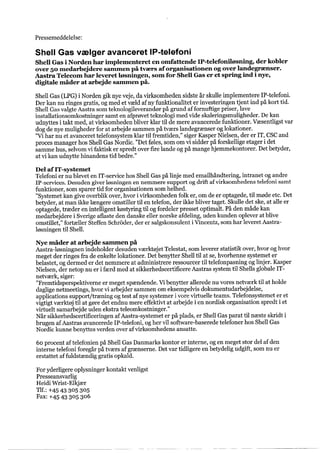 Press release - IP phonesystem implementation astra system | PDF
