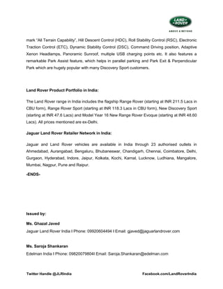 land rover discovery sport petrol Press release | PDF | Automotive ...