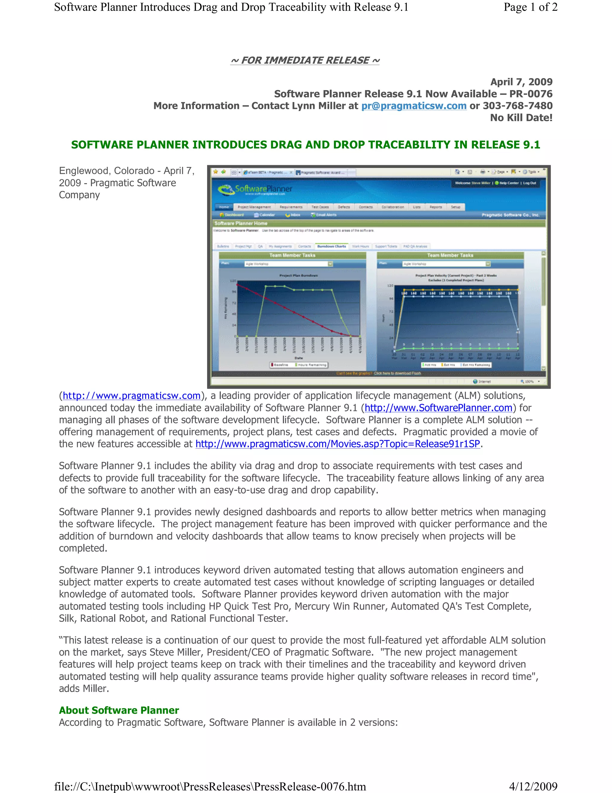 Press Release 0076 | PDF