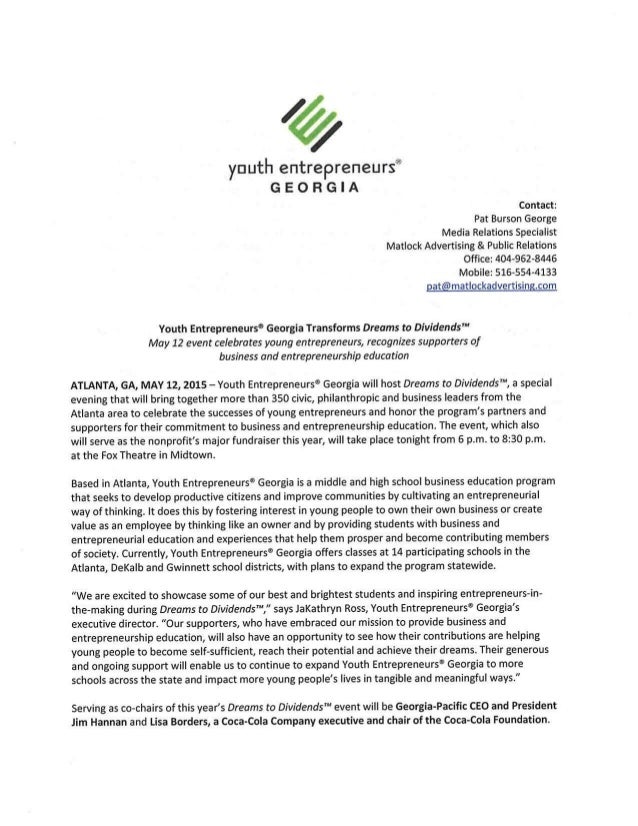 PR writing sample: News release