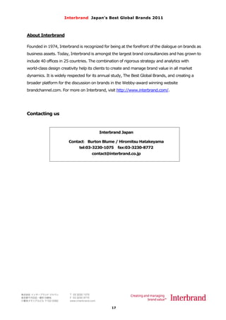 Interbrand top30 Japanese brands | PDF