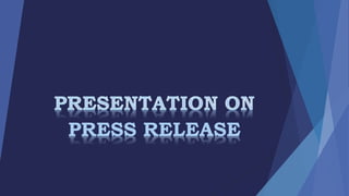 Press Release presentation, Press Release slide, press release in ...