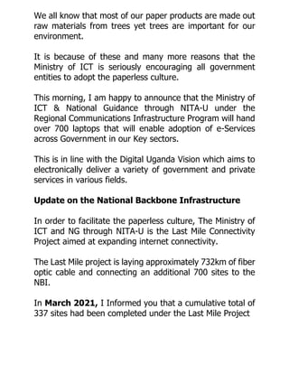 Press Statement on Paperless Campaign.pdf | IT and Internet Support ...