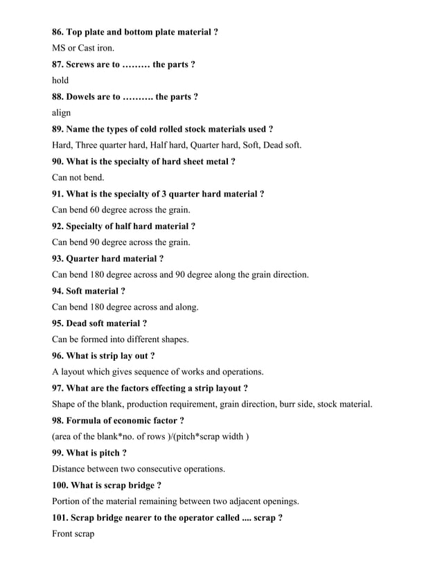 Mechanical Engineering Technical Interview Q A Press Tools PDF mechanical-engineering-technical-interview-q-a-press-tools-pdf