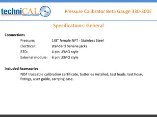 Pressure calibrator-beta gauge-330-300e | PDF