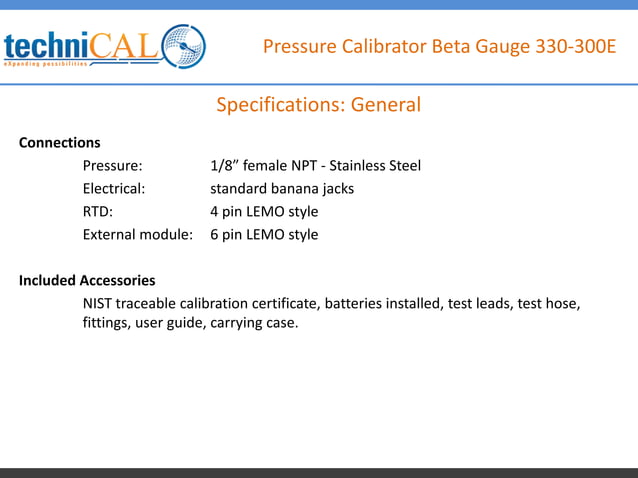Pressure calibrator-beta gauge-330-300e | PPT