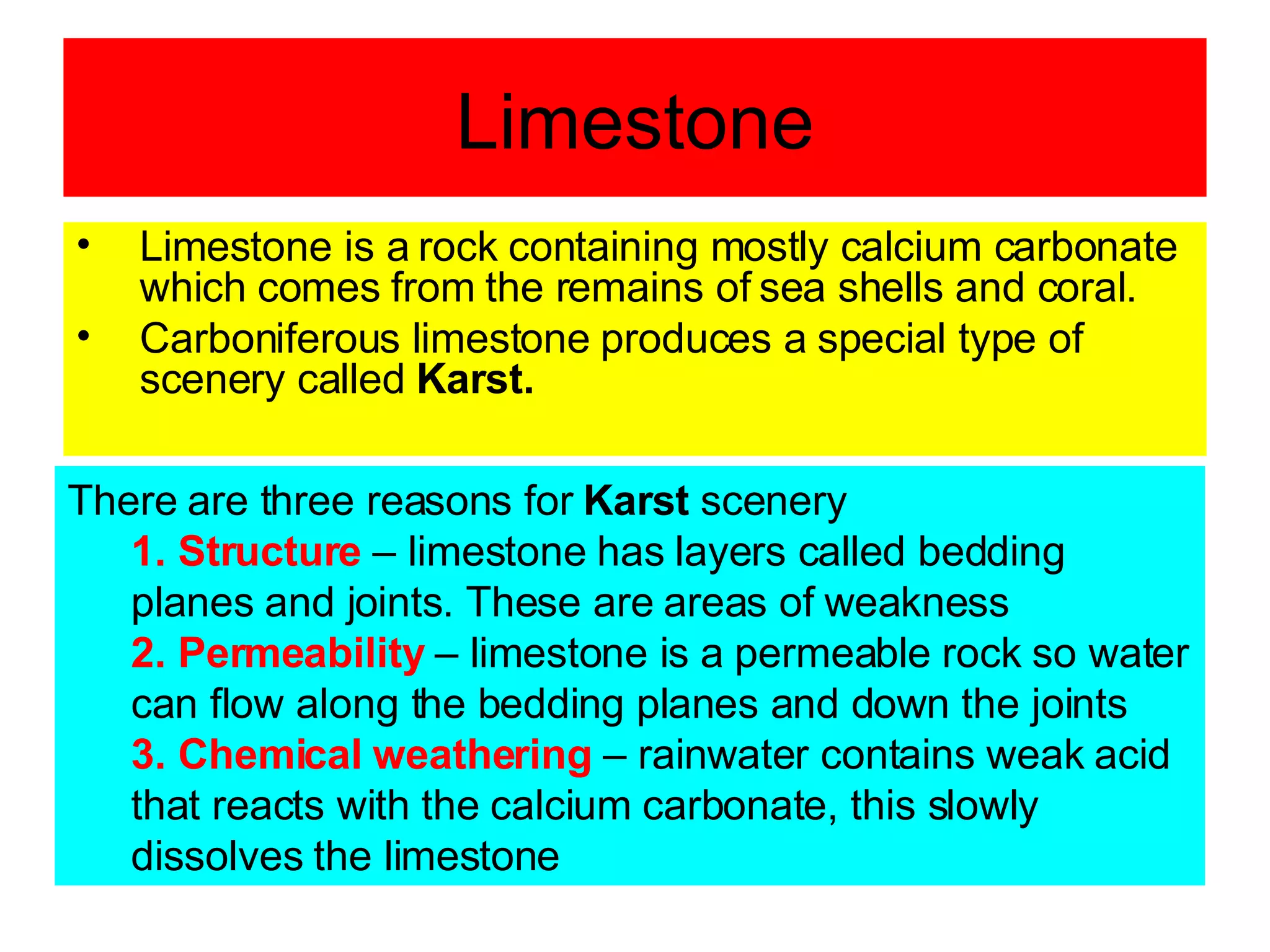 Pressure On The Physical Environment 4 Limestone | PPT