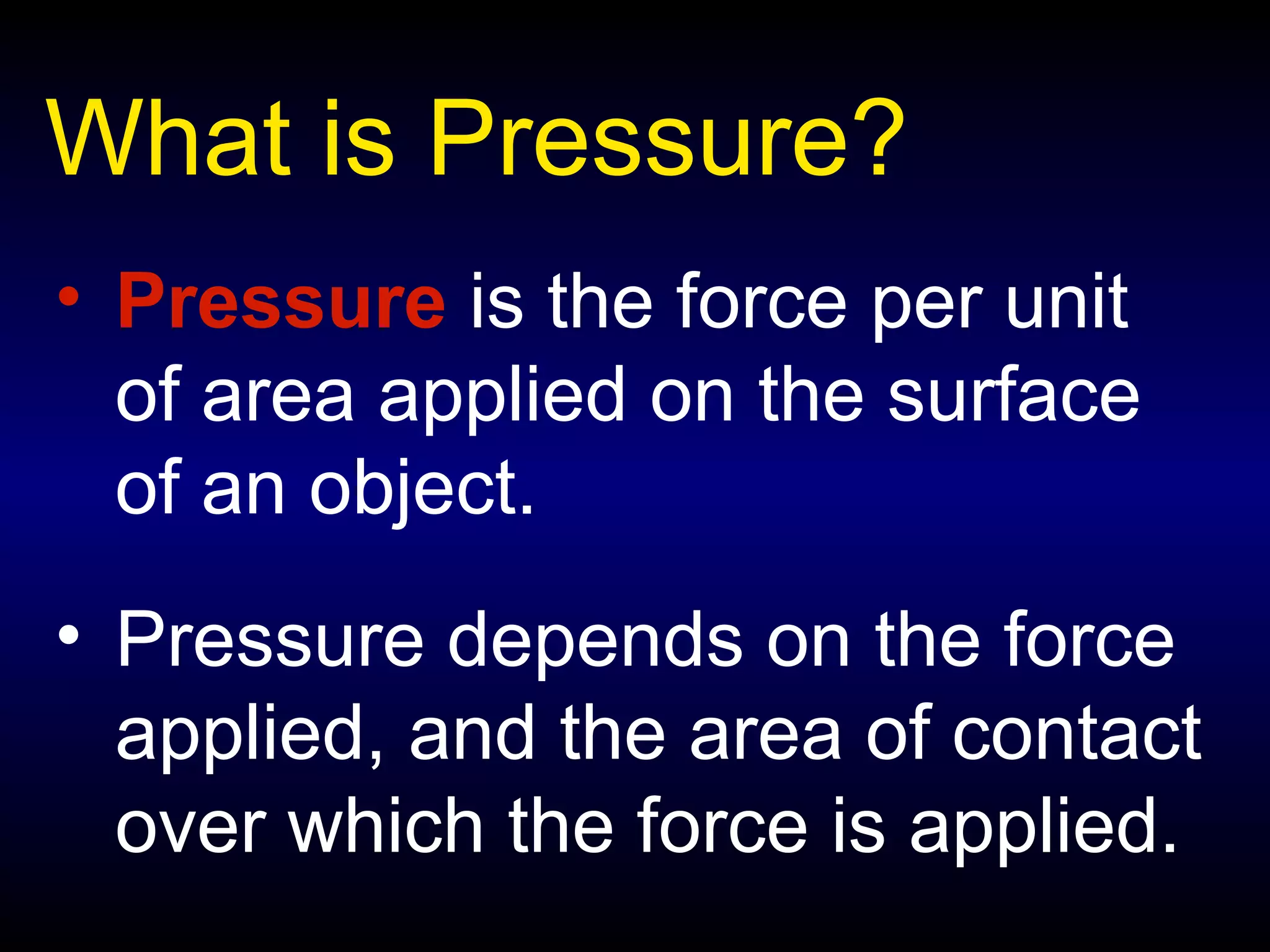 Pressure and buoyancy | PPT